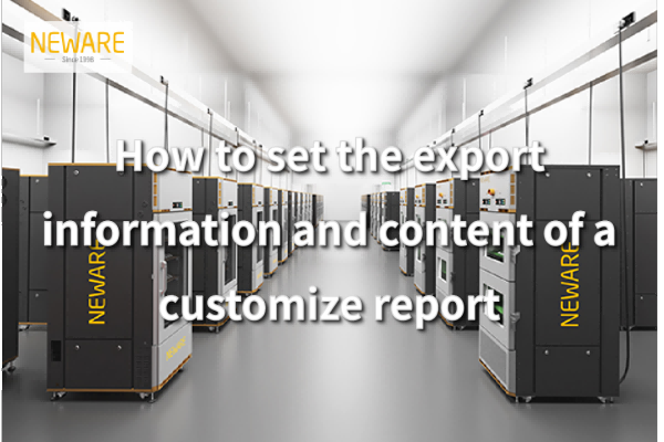 How to set the export information and content of a customize report
